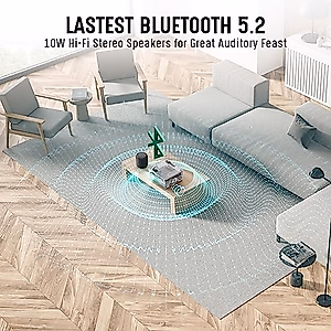 VIZONY Projector with 5G WiFi and Bluetooth, 20000L 600ANSI Full HD Native 1080P Projector, Support 4k & 350" Display with Carry Case, Outdoor Movie Projector Compatible w/Phone/TV Stick/Laptop, White