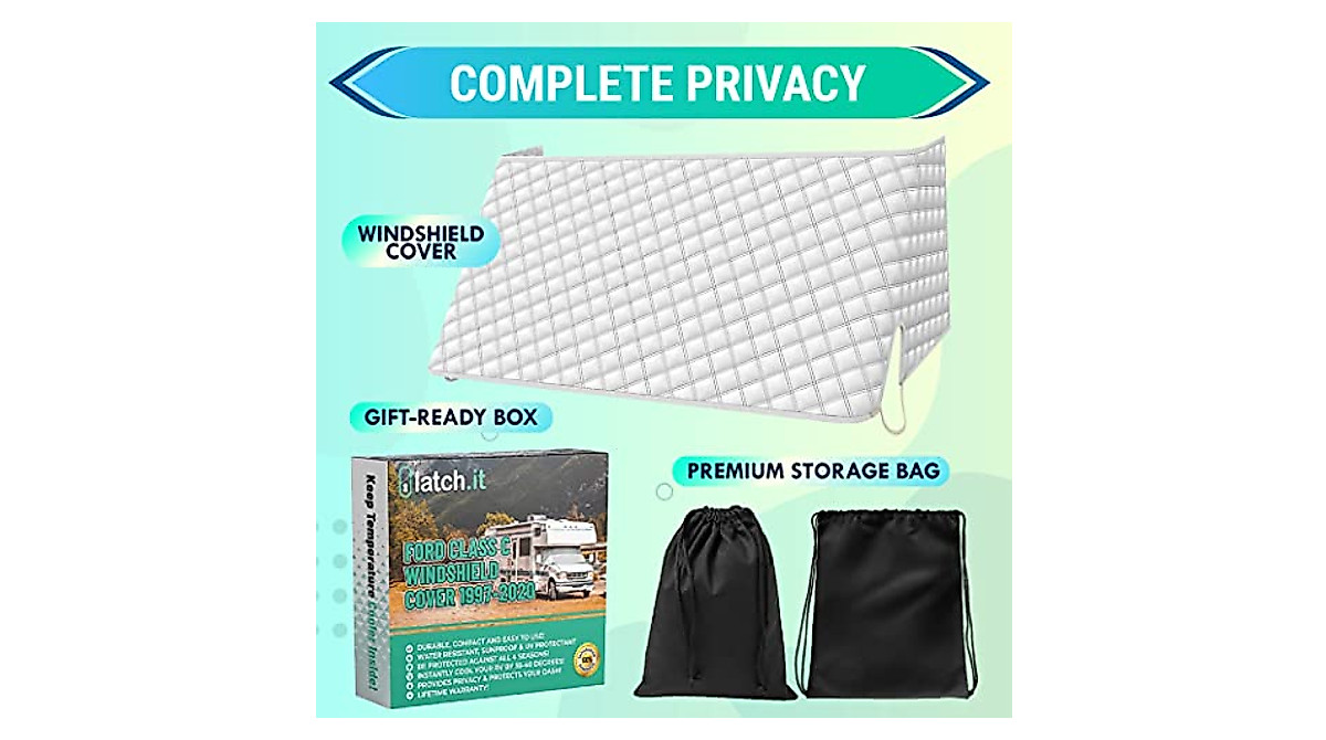 LATCH.IT Class C RV Windshield Cover - Ultimate Protection