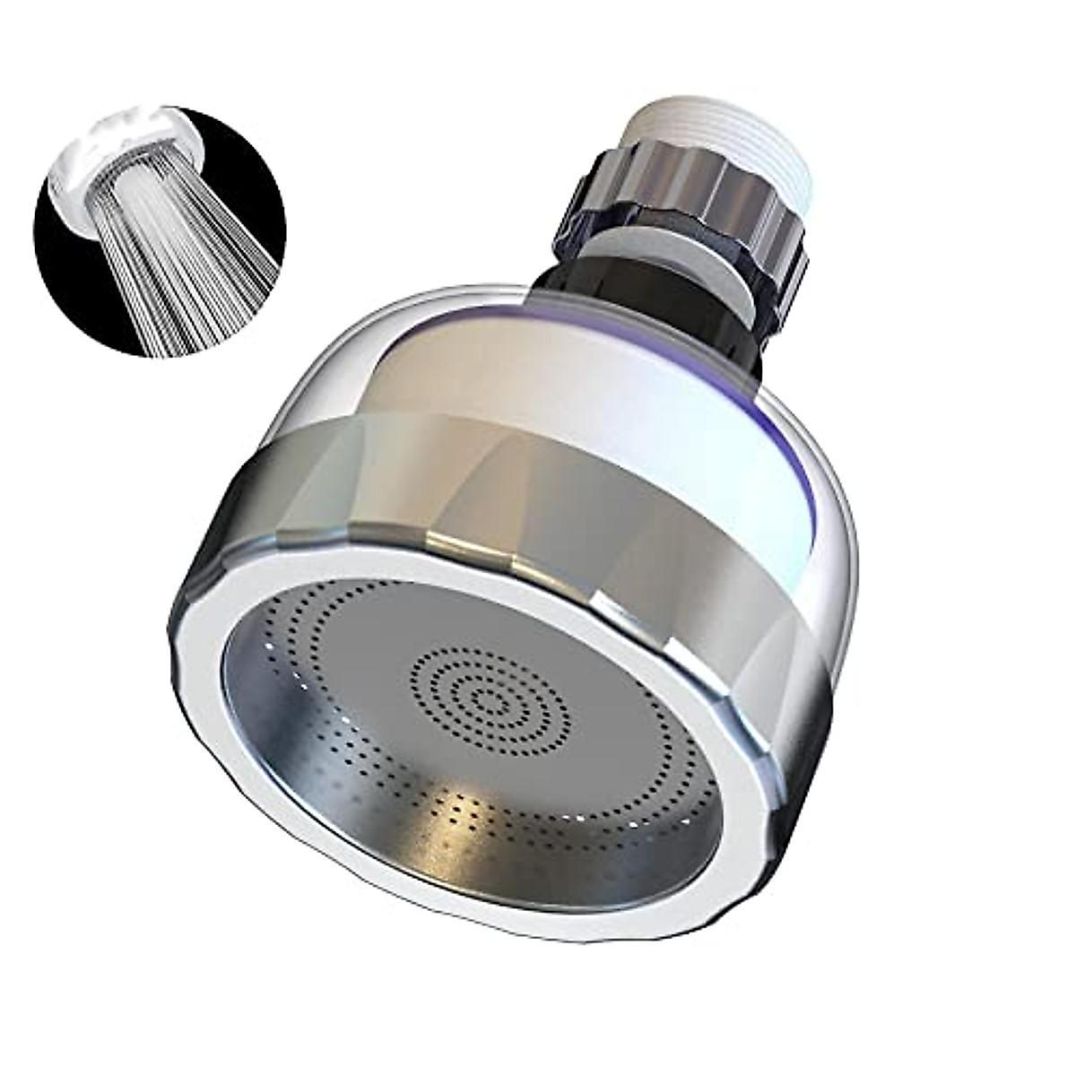 GrapeZ Visual Faucet Mount Water Filters 360 Degree Rotating Purified Water Pressure Booster for Kitchen Bathroom