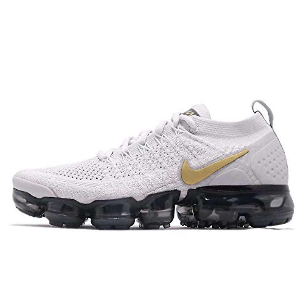 Nike Womens Air Vapormax Flyknit 2 Running Trainers 942843 Sneakers Shoes (UK 7 US 9.5 EU 41, vast Grey Metallic Gold 010)