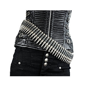 Bullet Belt .223 Caliber Nickel Shell Nickel Tip Defused Dummy Black Link 42" 90 Bullet Link