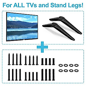 Universal TV Stand Screws and Washers for TV Stand Legs Screws Kit for Insignia Sony Toshiba RCA Roku TV Mount Screws Kit, Universal TV Leg Screws, Includes Screws, Washers