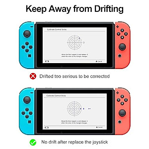 Linkstyle Joycon Joystick Replacement, Professional 3D Analog Thumb Stick for Switch Analog Joystick with Screws, 4PCS