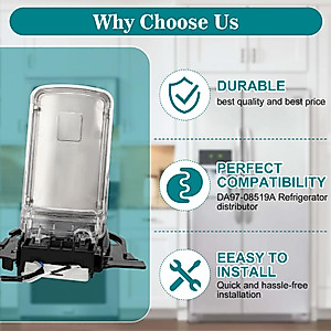 DA97-12628N Refrigerator Lever Dispenser Assembly For RF31FMEDBSR/AA-03 RF31FMEDBWW/AA-00 Refrigerator Water and Ice Dispenser Lever Compatible with Samsung Refrigerator Part