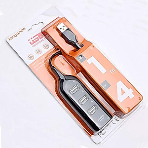 Lysee Data Cables - Multi USB 4 Port USB 2.0 Multi HUB Splitter Socket Expansion Desktop PC Laptop Adapter Converter Data - (Color: White)