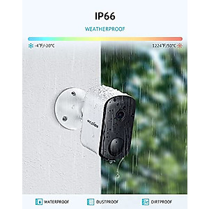 LaView 3MP Wireless Camera for Home/Outdoor Security (2 Pack), 2K Battery Powered WiFi Camera with Night Vision, 270-Day Battery Life, AI Human Detection, 2 Way Audio, Siren, IP66, Works with Alexa