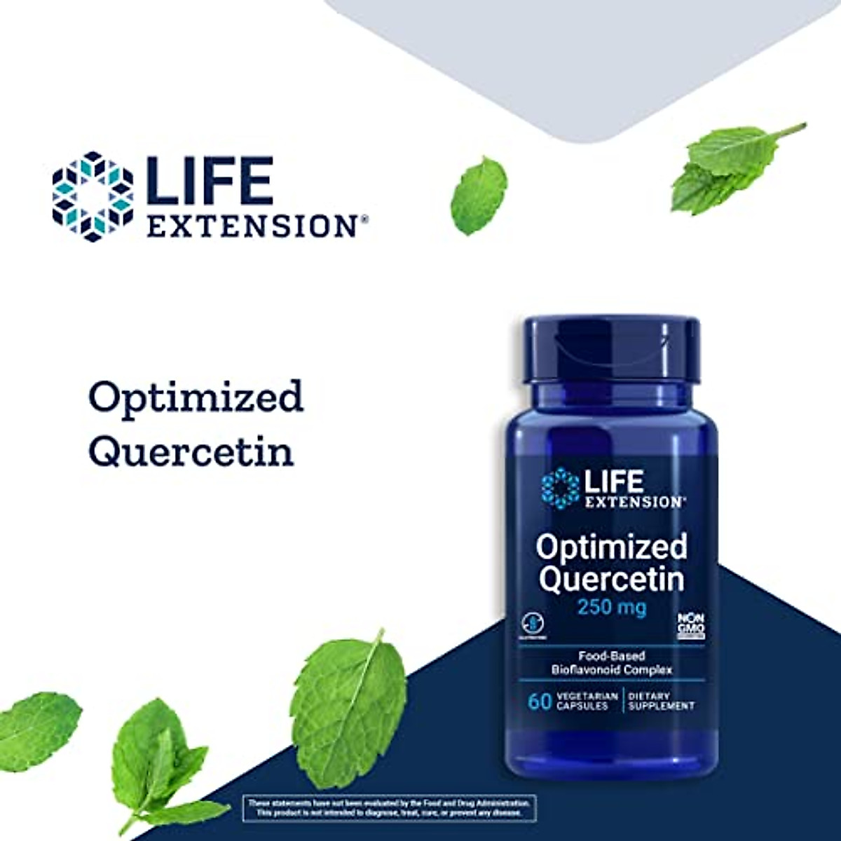 Life Extension Optimized Quercetin 250 mg - For Heart, Blood Pressure & Vascular Health - Non-GMO, Gluten Free - with vitamin C and Camu-Camu Extract - 60 Vegetarian Capsules