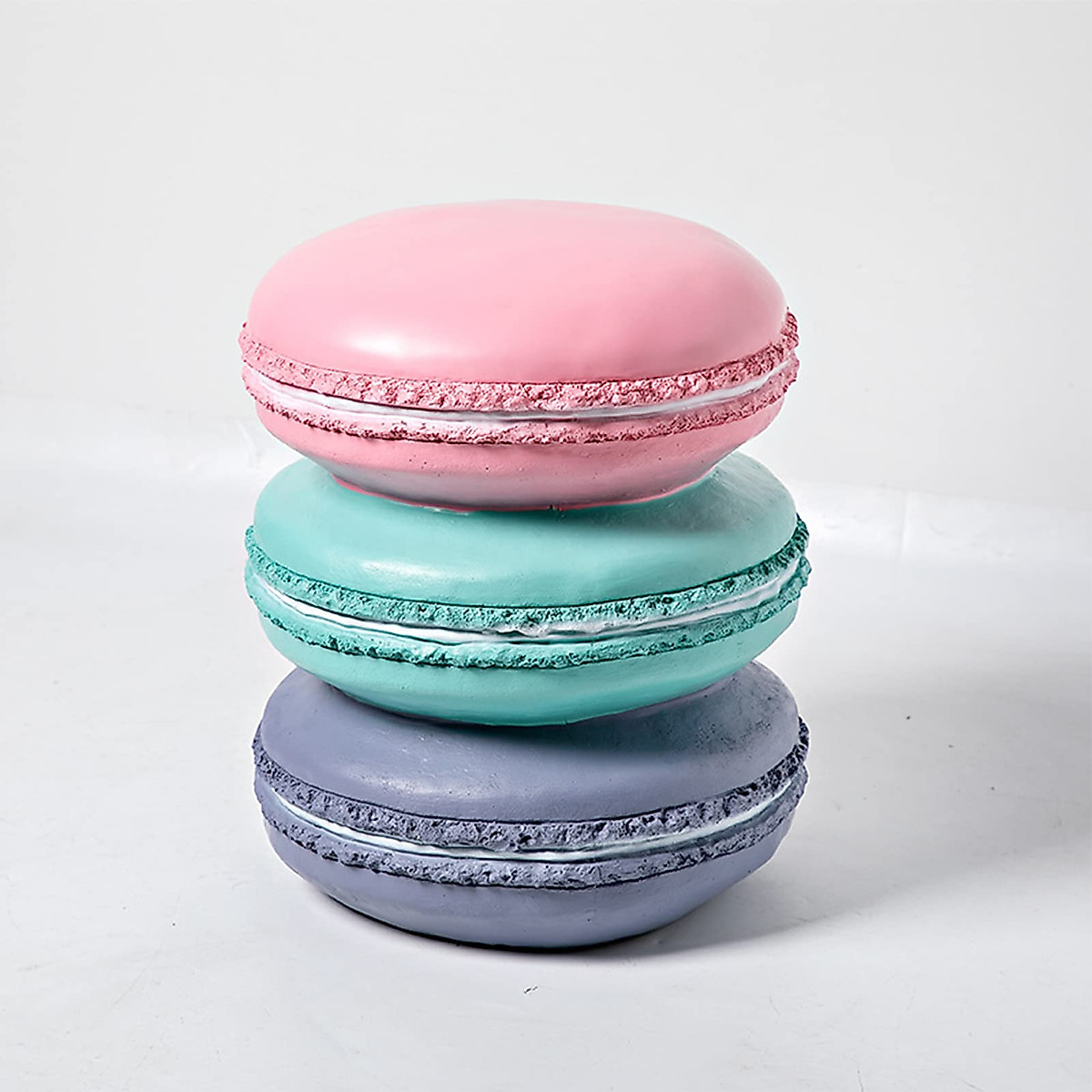 Miokycl Simulated Food Stool Soft Retro Fun Ingenious Decorative Low Food Shoe Changing Stool for Home (Sweetheart Cookie)