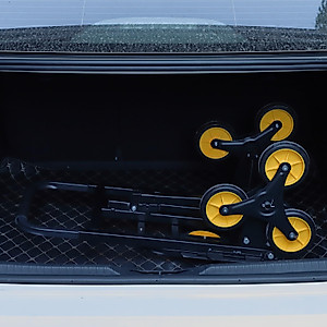 GarveeTech Stair Climber Hand Truck and Dolly, 330 lbs Heavy Duty Trolley Cart Folding Grocery Cart Dolly cart Hand Truck with Telescopic Handle & 10 Wheels for Shopping, Moving, Office