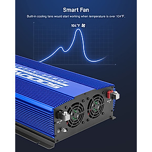 kinverch 5000W Power Inverter 12V to 110V Car Inverter with 4AC Outlets 2USB Ports for Camping/Truck/RV/Home