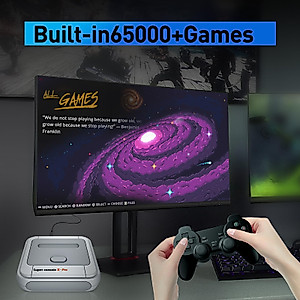 Kinhank Retro Game Console 256GB, Super Console X PRO Built-in 65,000+ Games, Video Game Console Systems for 4K TV HD/AV Output, Dual Systems (256G)