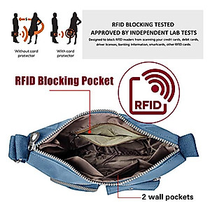 SUKRY Water-Resistant Crossbody Bag for Women Shoulder Travel Purse Nylon Messenger Satchel Lightweight Handbag