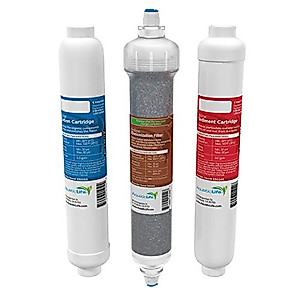 Aquatic Life RO Buddie Cartridge 3-pce Bundle, 1-Color Changing Mixed Bed DI Resin Cartridge, 1- Sediment Cartridge, 1-Carbon Cartridge