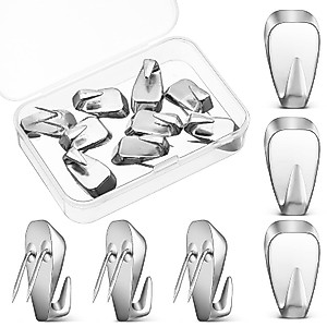 LEIFIDE Cubicle Hooks Fabric Panel Wall Hooks Cubicle Clips Picture Hangers for 40 Lbs Office Home Kitchen Room Board Hanging Supplies(Silver,10 Pieces)