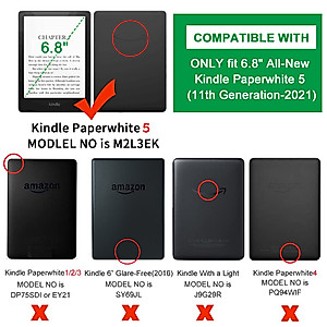 S-TRIPLE Amazon 11th Generation 6.8 Kindle Paperwhite Cover - Slim Fit TPU Gel Protective Case Cover for 2021 All-New Kindle
