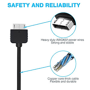 3.9ft PS Vita Charger Cable, 2 in 1 USB Data & Power Charger Cord Replacement for PlayStation Vita 1000 (Only Compatible with PSV 1000)