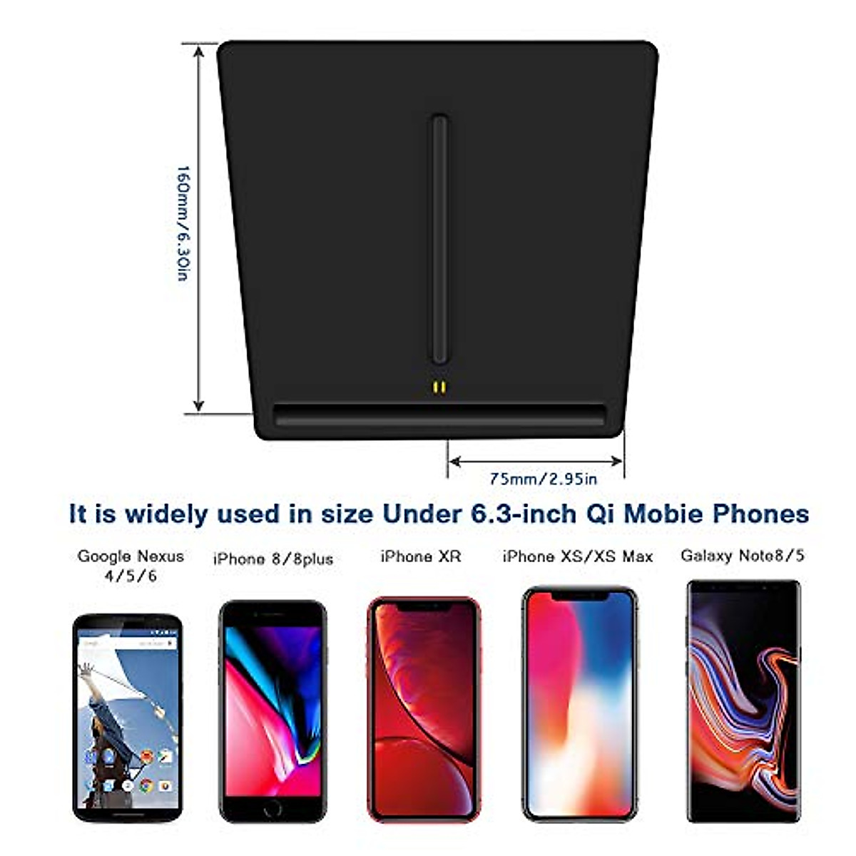 VXDAS Tesla Model 3 Wireless Charger, Dual 10W QI Wireless Phone Charging Pad M3 Car Center Console Tesla Model 3 Accessories Panel with 7pcs Custom Cup Mat Center Console Liner mat-Newest Upgrade