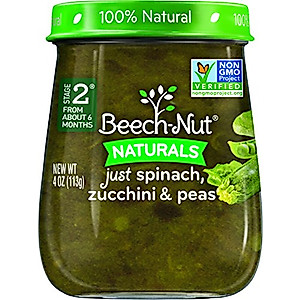 Beech-Nut Stage 2 Baby Food, Spinach/Zucchini/Peas, 4 Ounce (Pack of 10)