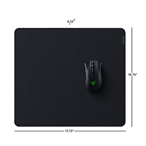 Razer Strider Hybrid Mouse Mat with a Soft Base & Smooth Glide: Firm Gliding Surface - Anti-Slip Base - Rollable & Portable - Anti-Fraying Stitched Edges - Water-Resistant - Large