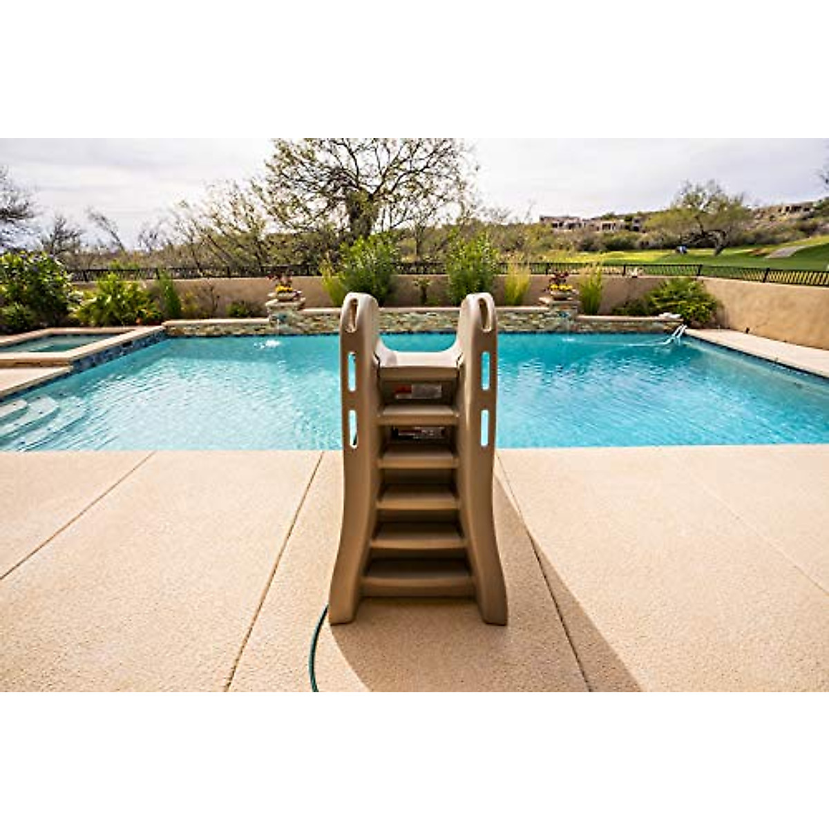 S.R. Smith 660-209-5810 SlideAway Removable In-Ground Pool Slide, Taupe