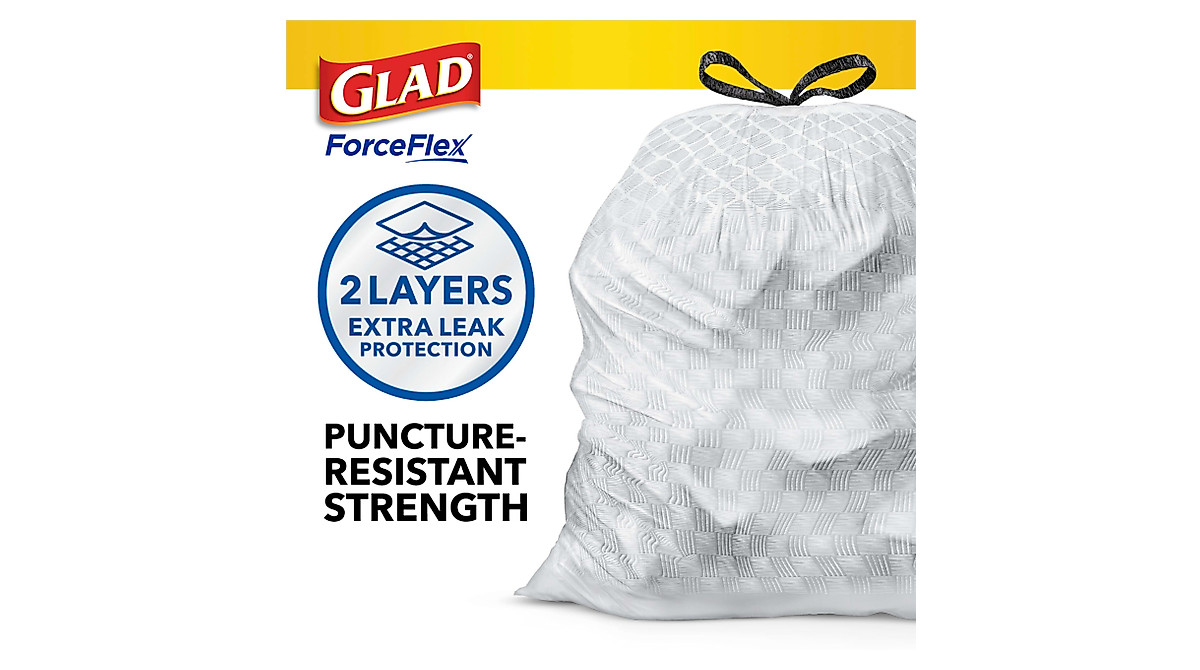 Glad ForceFlex Trash Bags - 13 Gal, Fragrance-Free