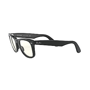 Ray-Ban RB2140 Original Wayfarer Square Sunglasses, Black/Photochromic Grey Polarized, 50 mm