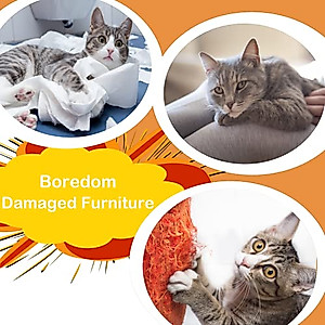 Magic Organ Cat Scratching Board, Cat Accordion Toy Cat Scratching Post Ball Track, Cat Scratcher Cat Paw Accordion for Cats Interactive Kitten Fun Intelligence Physical Exercise Educational Toy