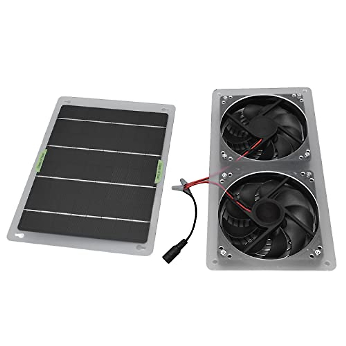 Arsor Solar Panel Fan Kit, 100W 12V Solar Panel Exhaust Fan Max 3000 RPM Waterproof Dual Fan Portable Ventilator Exhaust Fan for Chicken Coops/Sheds/Greenhouses/Window Exhaust/Pet Houses