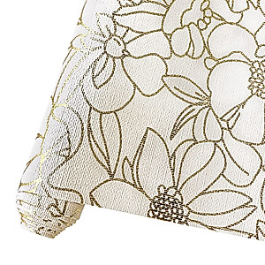 HYANG White Hot Stamping Flower PU Faux Leather Roll 12" x 53" Very Suitable for Making Crafts, Leather Earrings, Holiday Decor, Different DIY Projects, Handbags