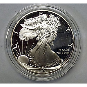 1991 S American 1 oz. Silver Eagle Dollar Proof US Mint