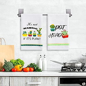 DDOFAH Funny Kitchen Towels and Dishcloths Sets of 4 Kitchen Towels with Sayings Tea Dish Towel for Cooking Baking New Home Gifts,Housewarming Gift Home Decorations