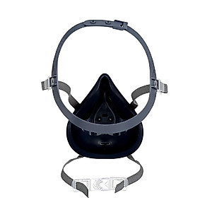 3M Reusable Respirator Half Facepiece 7503, NIOSH, 3M Cool Flow Valve, Dual Airline Supplied Air Compatible, Integrated Dropdown Suspension, Bayonet Connections, For Chemical Handling, Painting, Large