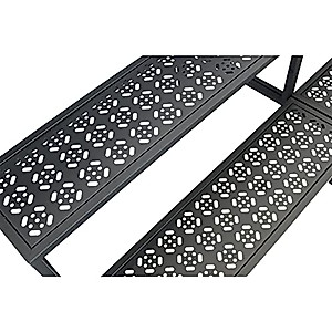 3-Tier Metal Plant Stand Indoor - Tiered Outdoor Plant Holder for Flower Pot Display, Garden Ladder Shelf Flower Step Mofesun (Straight)