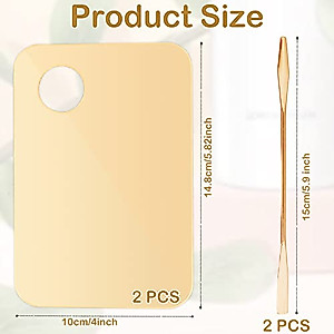 2Pcs Acrylic Makeup Mixing Palette with 2 Pcs Makeup Spatula, Foundation Mixing Tray Cosmetic Palette Mixer Makeup Palette for Foundation, Makeup Mixing Tray for Mixing Eye Shadow Lipsticks Nail Art