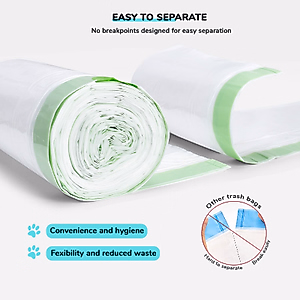 Bilibara 65 Count Drawstring Litter Box Liner Bags for Auto Self-Cleaning Litter Box, Extra Thick Leak Proof Cat Litter Replacement Waste Bags, Unscented, 18.1"W x 15.7"H, 3.5 Gal