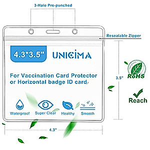 KGX Vaccine Card Holder for Travel Essentials, 4.3×3.5 in Waterproof Card Protector with Sealing Strip, Traveling Accessories, Travel Essentials for Flying, Card Protector (3 Pack)