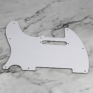 FLEOR 8 Hole TL Pickguard Scratch Plate with Pickguard Screws Set Fit USA/MX Standard TL Style Pickguard Replacement, 3Ply Wood Color