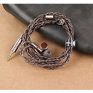 Linsoul TINHIFI T4 Plus 10mm Magnetic CNT Driver in-Ear Monitor with N54 Circuit, CCAW Voice Coil, Metal Case, Wood Faceplate, Detachable Silver-Copper Cable for Audiophile Musician