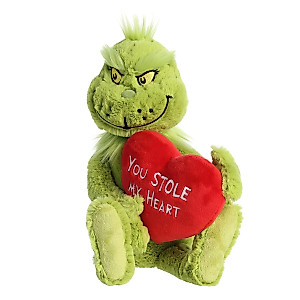 Aurora® Whimsical Dr. Seuss™ Stole My Heart Grinch Stuffed Animal - Magical Storytelling - Officially Licensed - Green 15 Inches