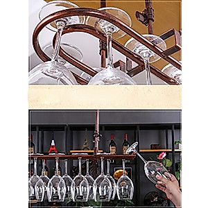 Wine Racks Metal Wine Rack, Glassware Rack, Hanging Wine Rack, Hanging Goblet Rack, Creative Wine Glass Rack (Size : L80*25CM)