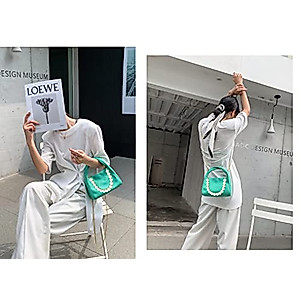 Small Goatskin Top Handle Clutch Handbags (4-Green)