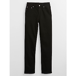 GAP Womens Classic Straight Fit Jeans, Black Wash, 27 Long US