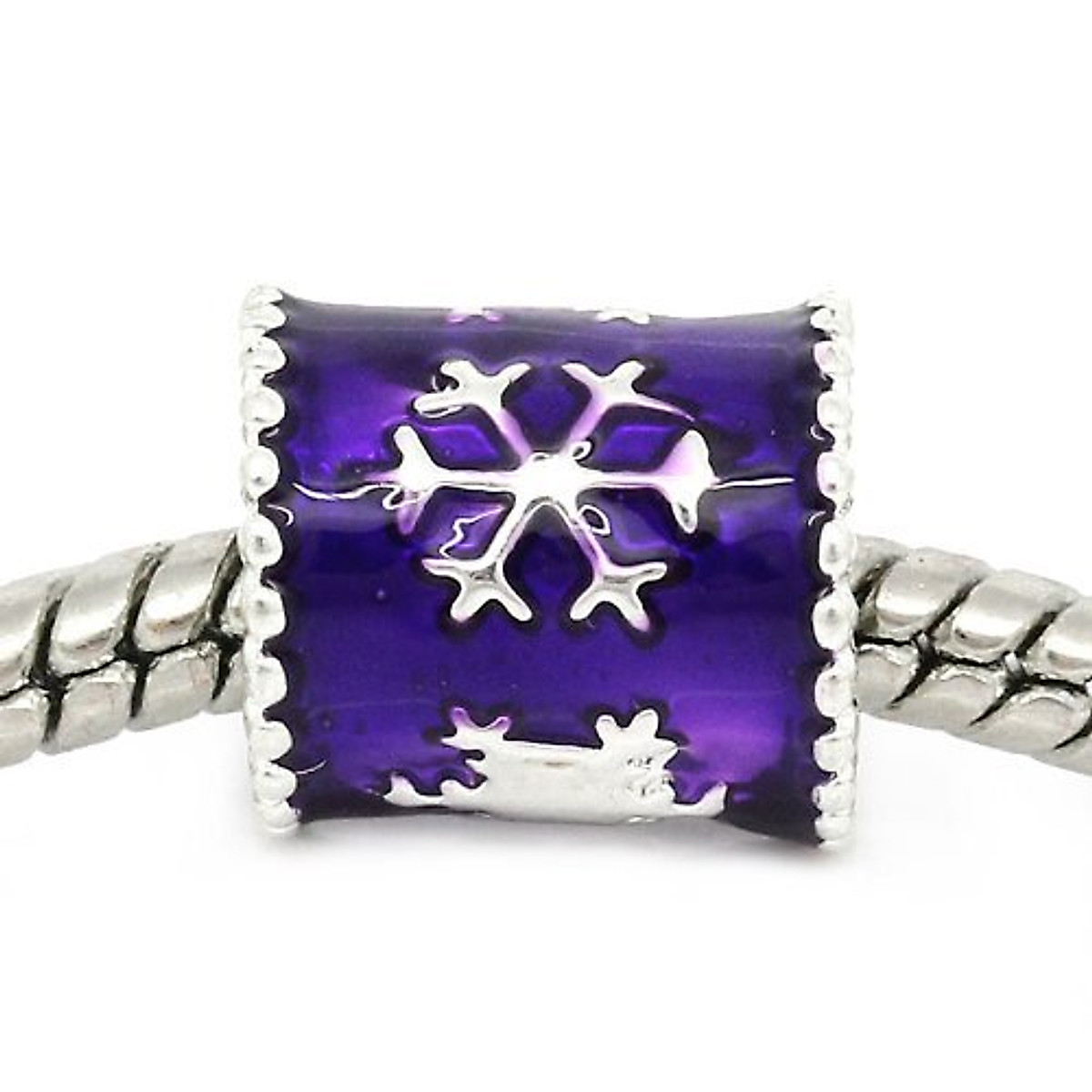 Sexy Sparkles Christmas Snowflake Jewelry Charm for European Charm Bracelet