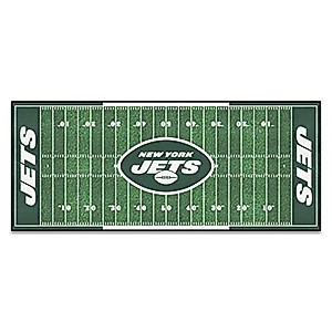 FANMATS 7362 New York Jets Field Runner Rug - 30in. x 72in.