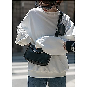 JRNDNIUO Small Crossbody Bag Thick Strap Crossbody Bags for Women, Lightweight Shoulder Trendy Handbag with Coin Purse Pouch