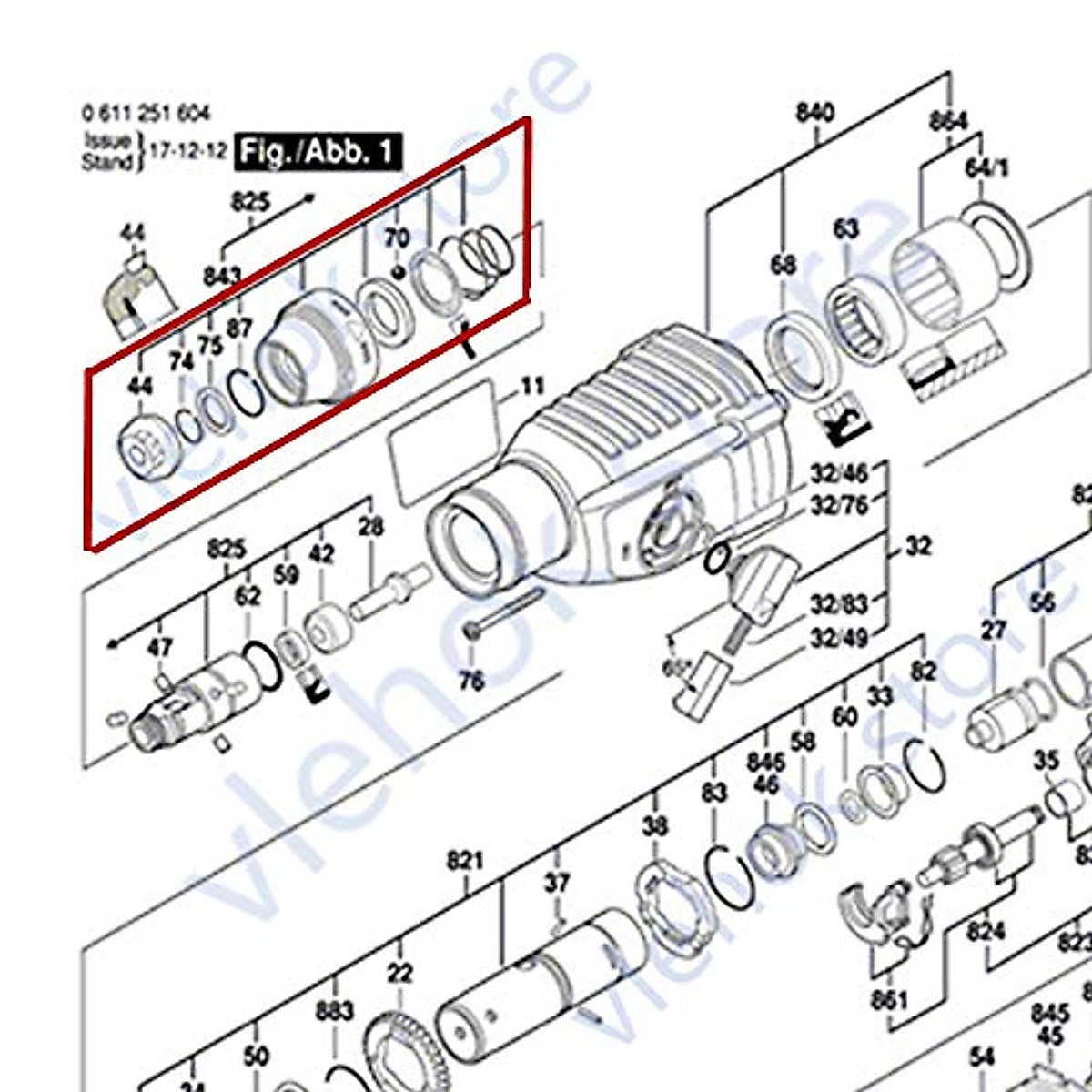 Corolado Spare Parts, Protection Sleeve 1 617 000 582 Replace for Bosch 26 11253VSR GBH2400 GBH2-26E GBH2-26DE GBH2-26RE GBH2-26DRE 1617000582