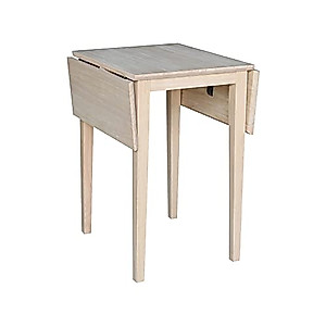 International Concepts Small Drop-leaf Table, Unfinished