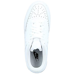Nike Men's Court Vision Low Sneaker, White/Whiteblack, 10 Regular US