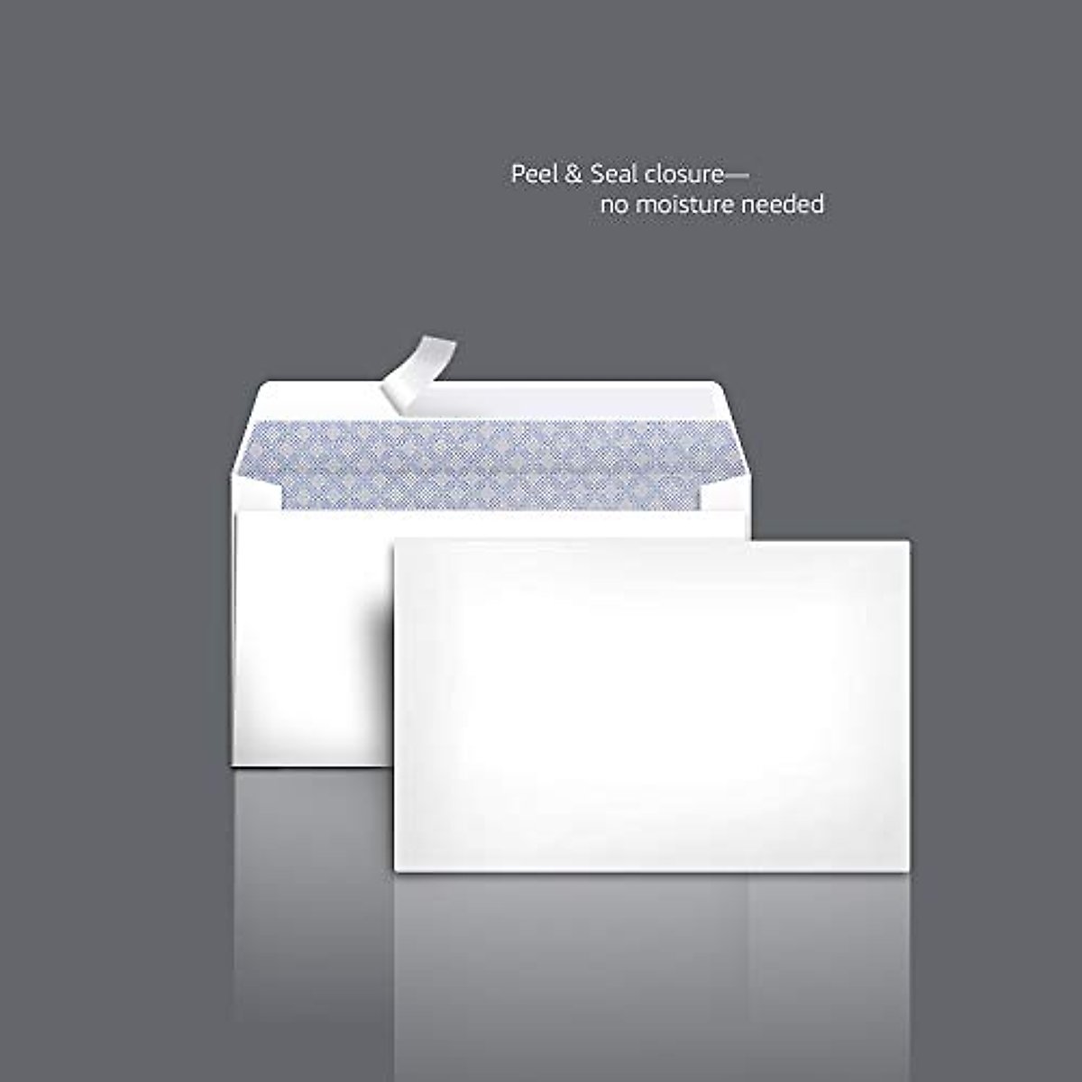 Amazon Basics #6 3/4 Security Tinted Envelopes with Peel & Seal, 100-Pack, White