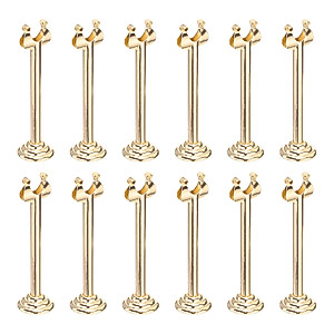 MECCANIXITY 12Pcs Table Number Holder 3.15 Inch Place Card Holder Picture Holders Gold Table Sign Holders for Wedding Anniversary Birthday Party
